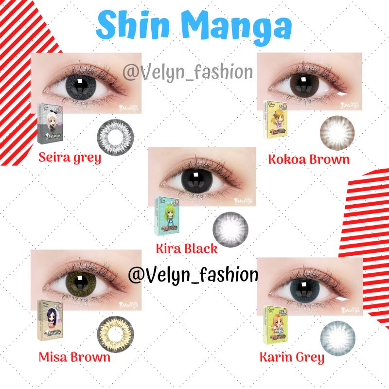 Jual Softlens Warna Manga Diameter 15,5mm / Soflen Manga Siera Grey ...
