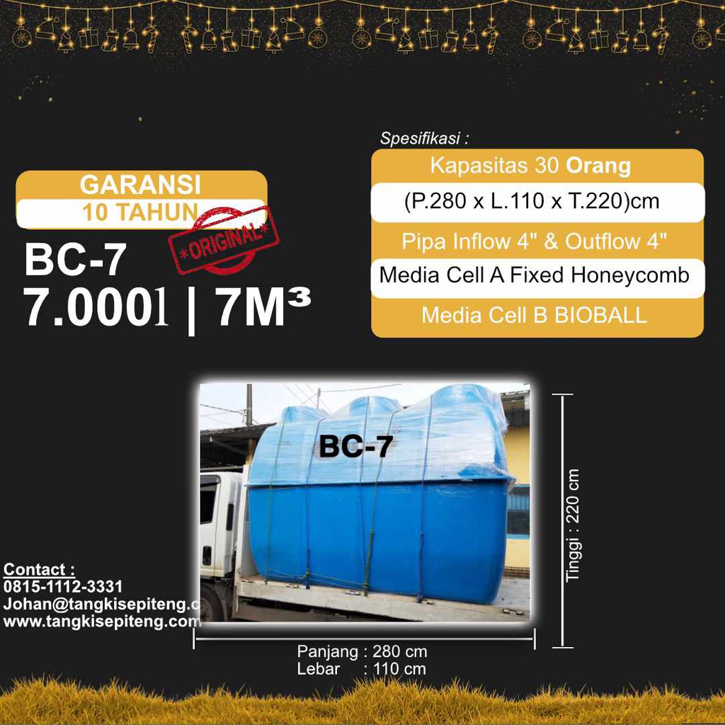 Jual Septic Tank BIOFILTER IPAL 7000 Liter / 7m3 | Shopee Indonesia
