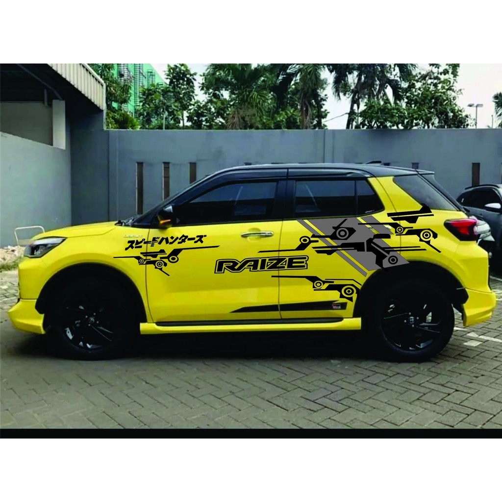 Jual Stiker Cutting Mobil Raize Striping Body Samping Mobil Toyota ...
