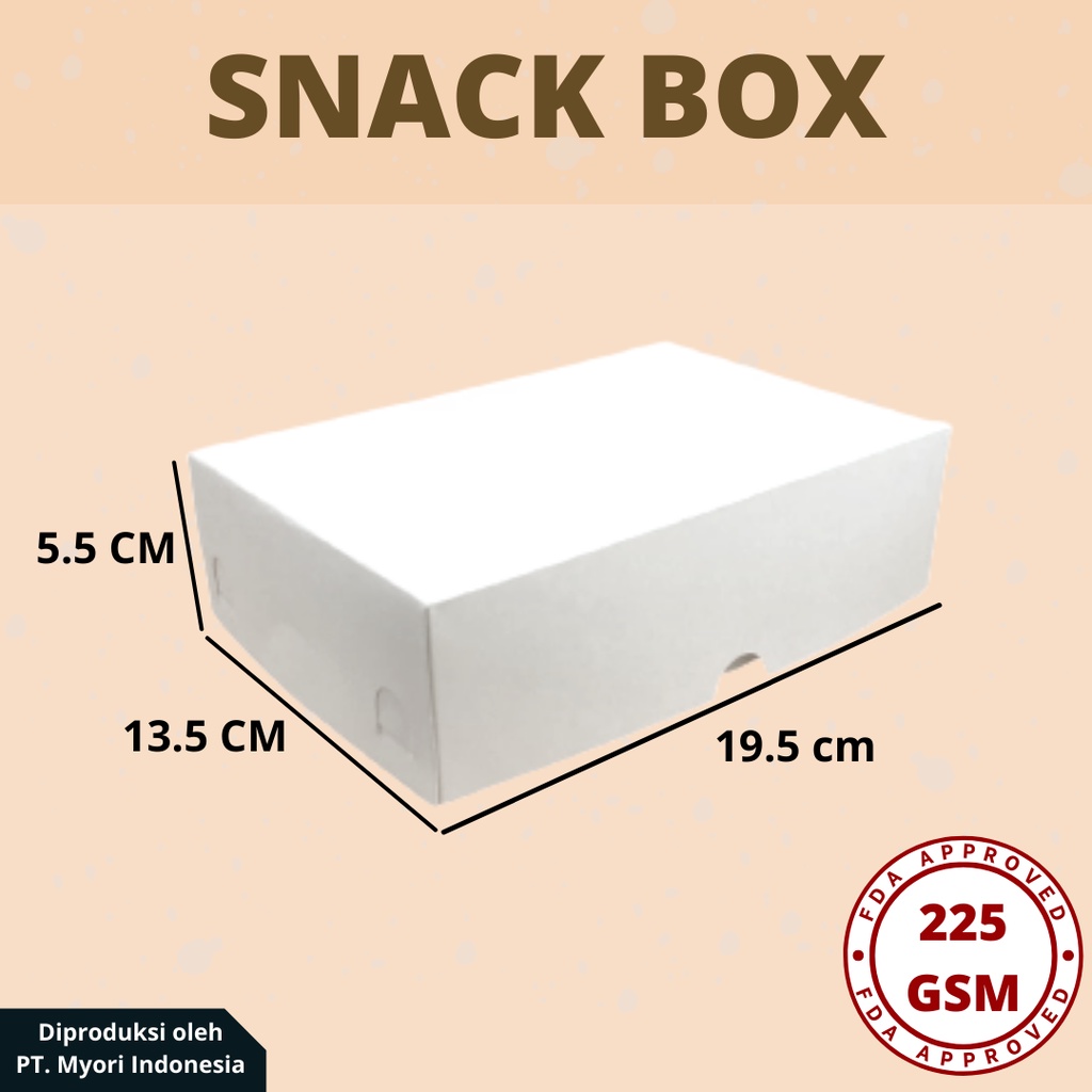 Jual Snack Box | Catering Box (Bahan IVORY putih 225GSM) | Shopee Indonesia