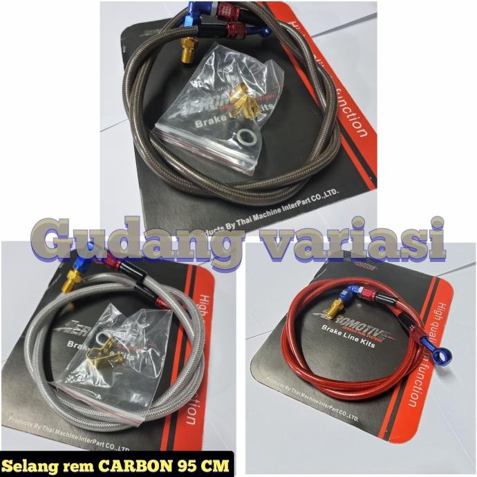 Jual Selang Rem depan 95cm Carbon karbon model SWITS AEROMOTIVE ...