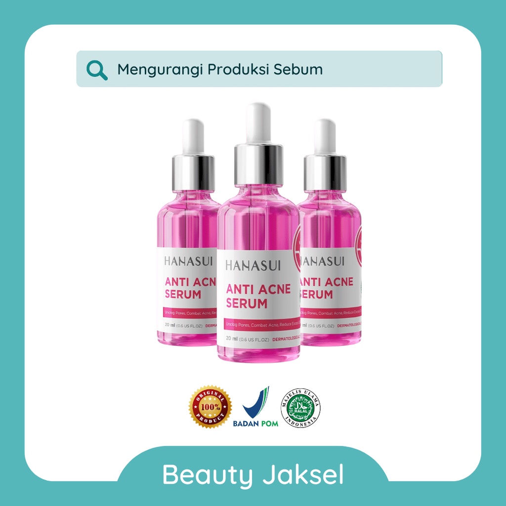 Jual HANASUI Anti Acne Serum New Look & Improved Formula 20ml (100% ...