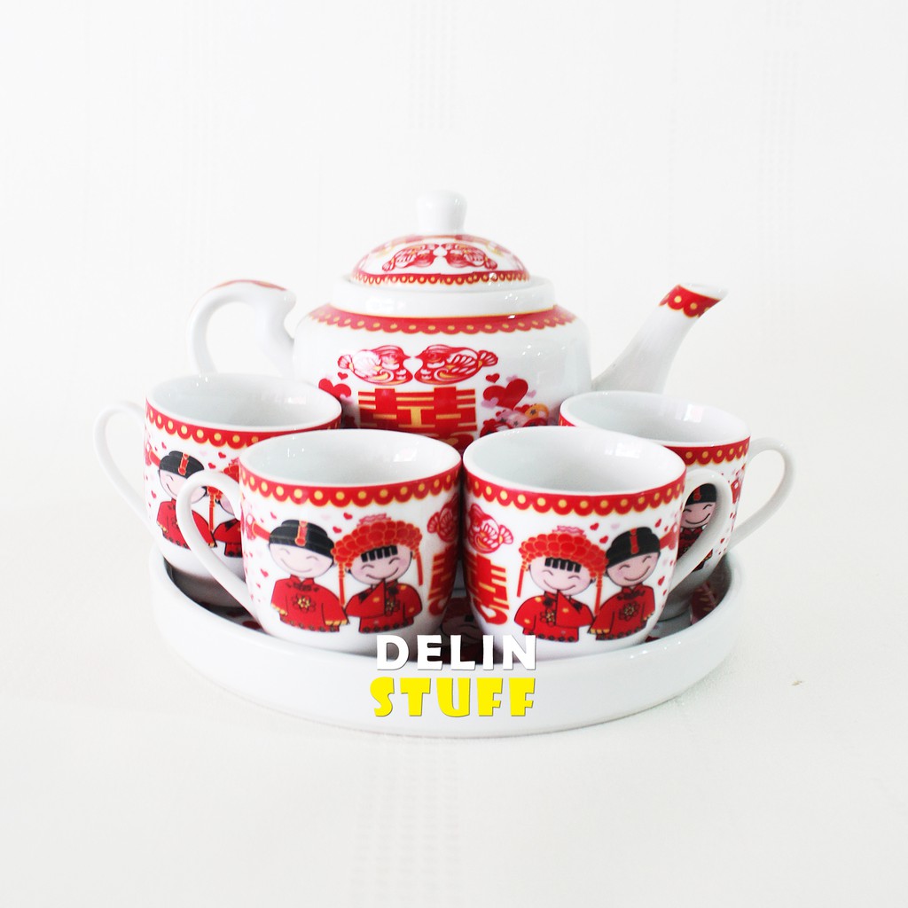 Jual Chinese Wedding Teaset Teapai / Phangteh | Shopee Indonesia