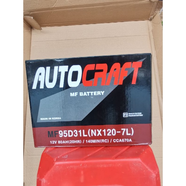 Jual Aki Kering Autocraft NX120-7L 95D31L 12V 80Ah Battery Pajero Fortuner Diesel Land Cruiser ...