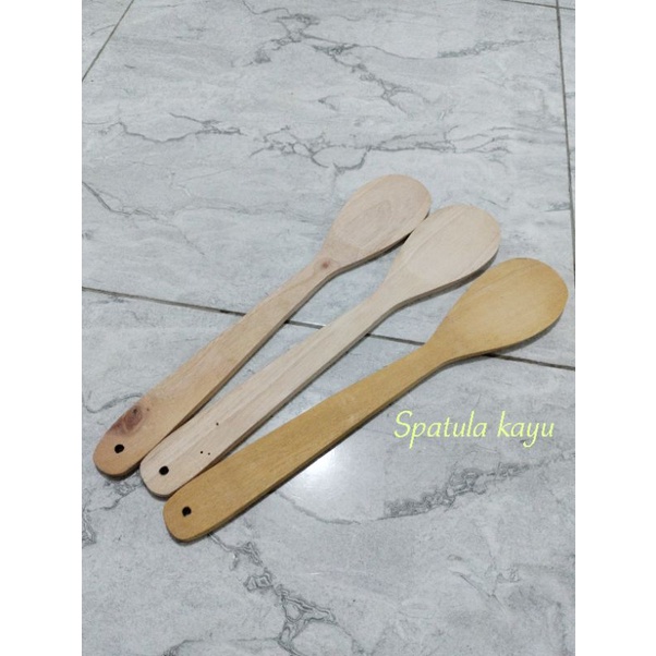 Jual Spatula kayu / Sutil kayu model bulat. Sendok kayu masak | Shopee ...