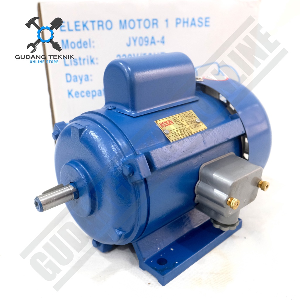 Jual MODERN 1/4HP|4P|1PH Dinamo Motor Penggerak 0.25HP 4P 1Ph MODERN ...