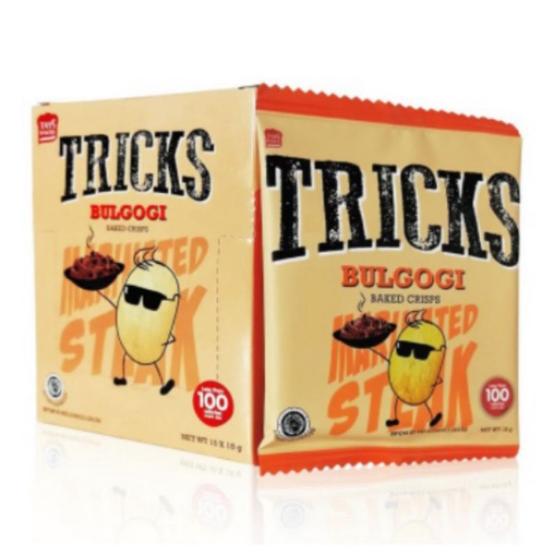 Jual TRICKS Biskuit Kentang BULGOGI 10 x 12g (Pack) Potato Baked Crisps ...