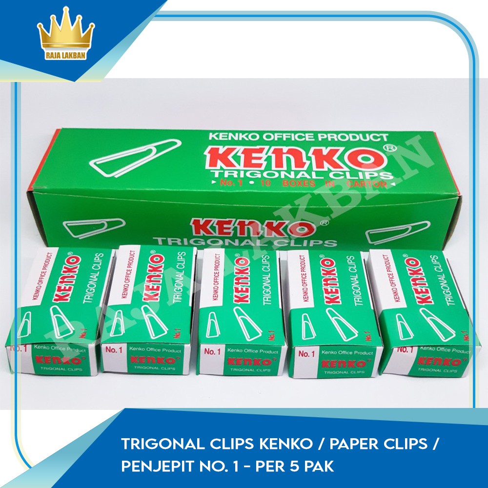 Jual Trigonal Clips Kenko / Paper Clips / Penjepit No. 1 - Per 5 Pak ...