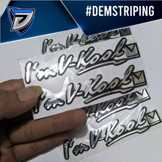 Jual stiker timbul 3D emblem im vkool isi 2 sticker mobil motor ...