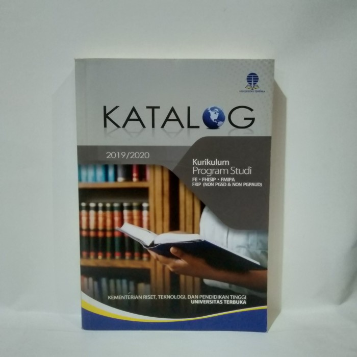 Jual katalog 2019-2020 kurikulum program studi UT universitas terbuka ...