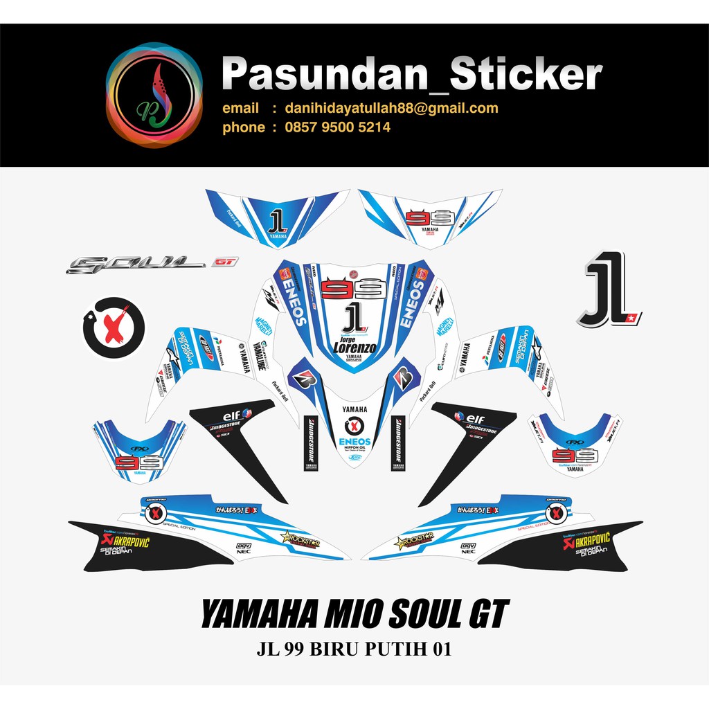 Jual YAMAHA MIO SOUL GT JL 99 BIRU PUTIH 01 | Shopee Indonesia