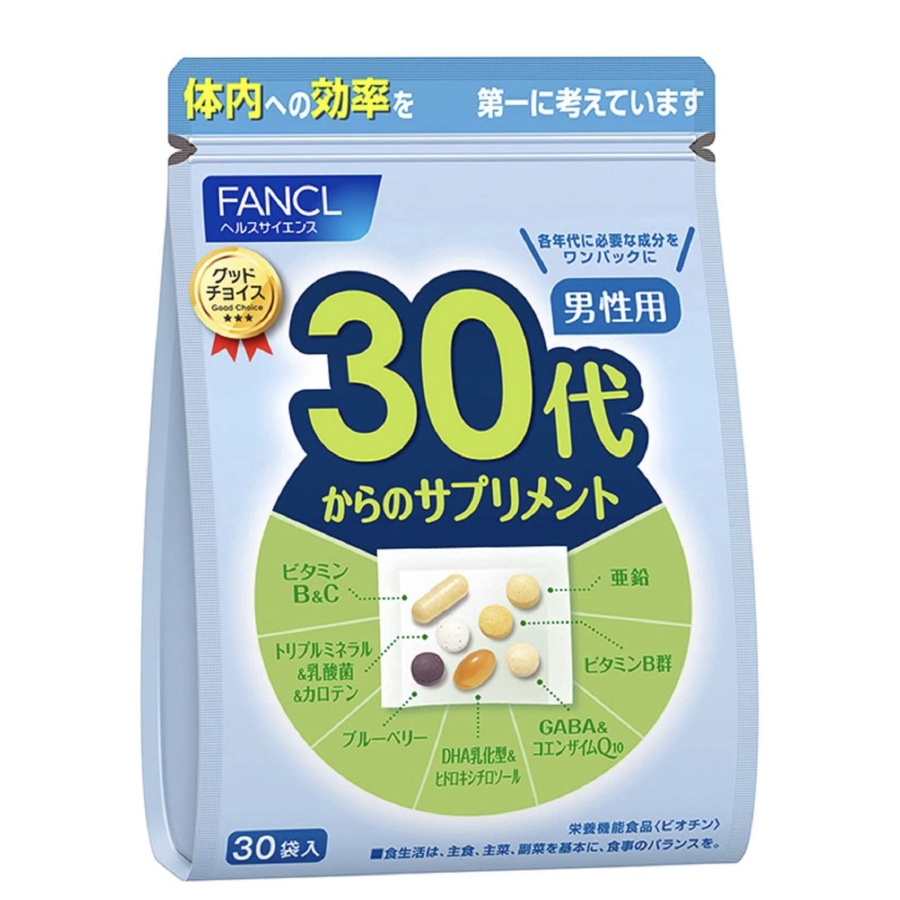 Jual Fancl Supplement For Men Multivitamin Age 30s for 30 Days Japan ...