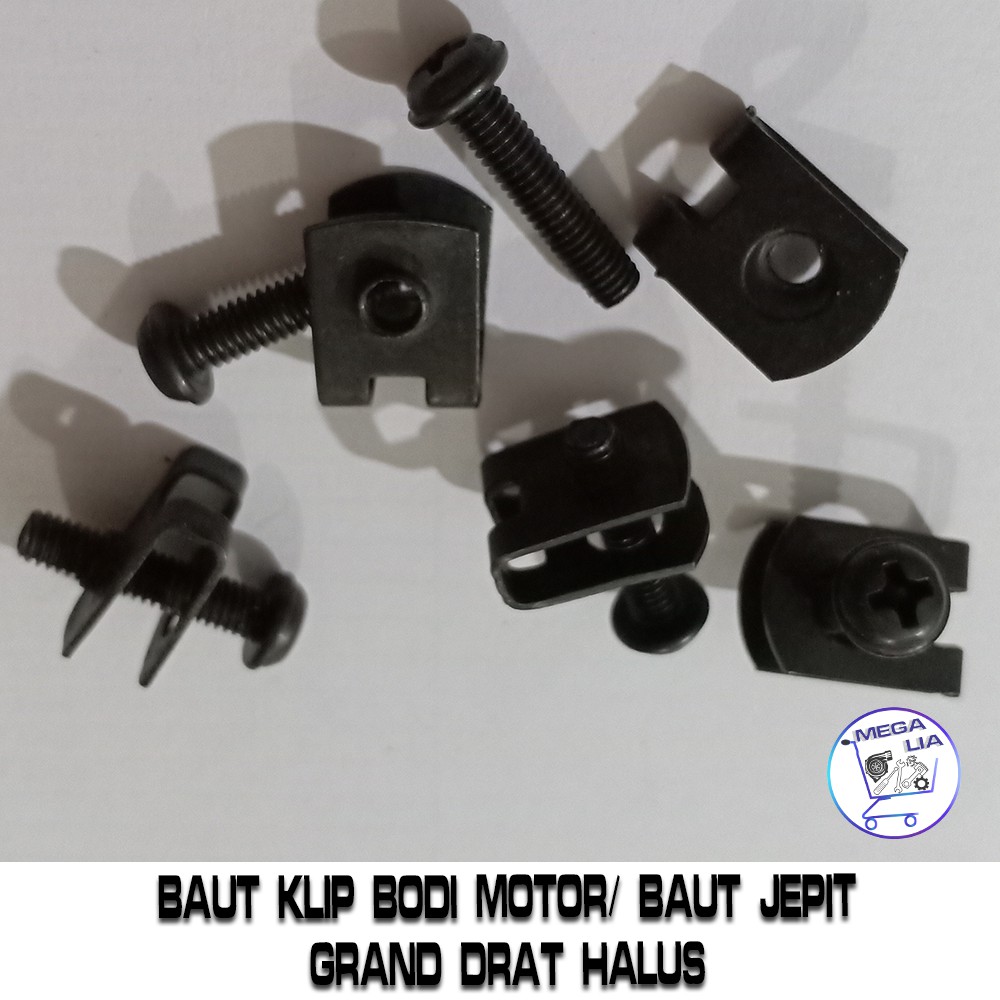 Jual Baut Klip Bodi Motor 10 pcs - Baut Jepit Grand Drat Halus - Baut ...