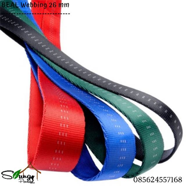 Jual Tali Webbing Tubular Beal 26 mm per 100 meter Original Safety ...