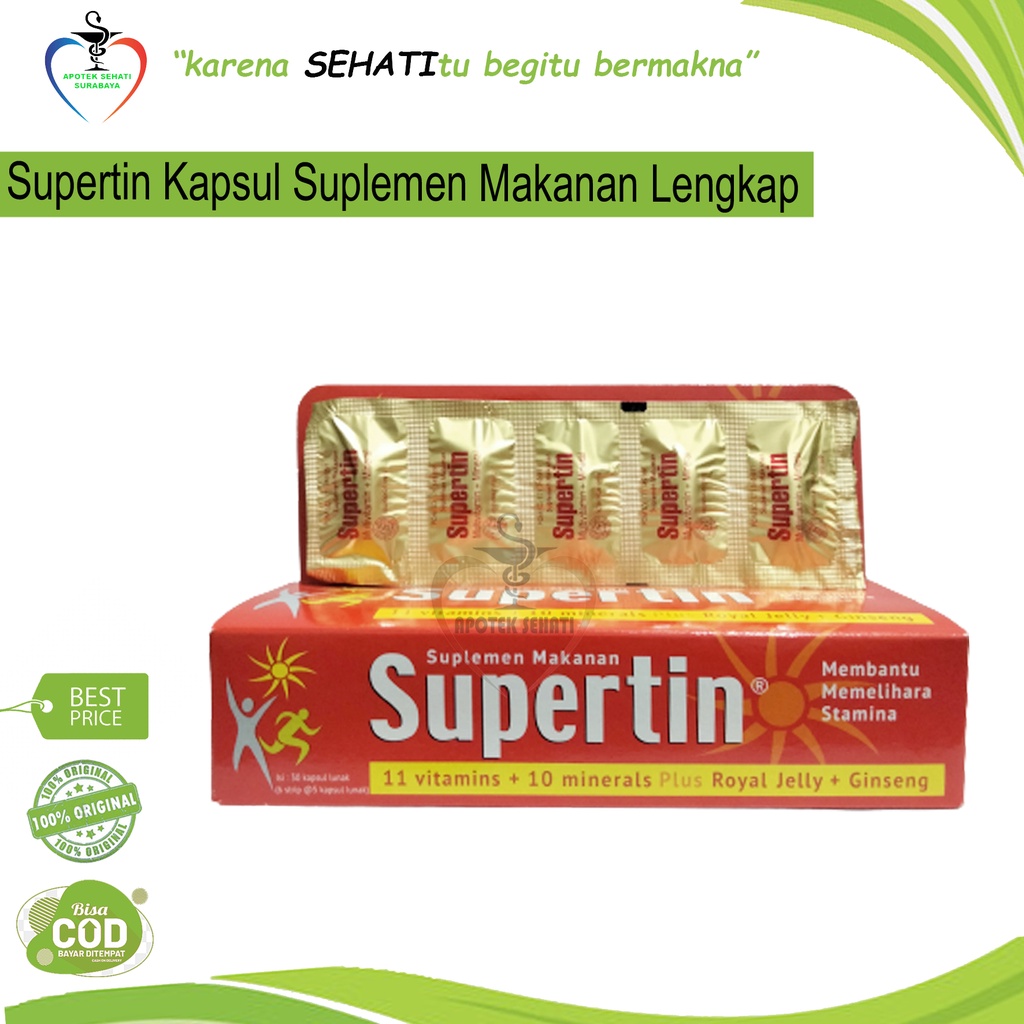 Jual SUPERTIN CAP MULTIVITAMIN MINERAL ROYAL JELLY | Shopee Indonesia