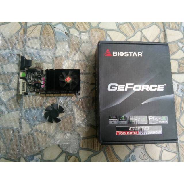 Jual VGA Nvidia GT 210 1gb DDR3 64 bit Biostar full set | Shopee Indonesia