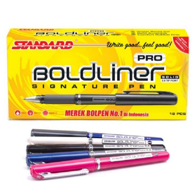 Jual Pulpen Pen Standard Boldliner Pro Signature Pen Solid 0.8 Tip ...