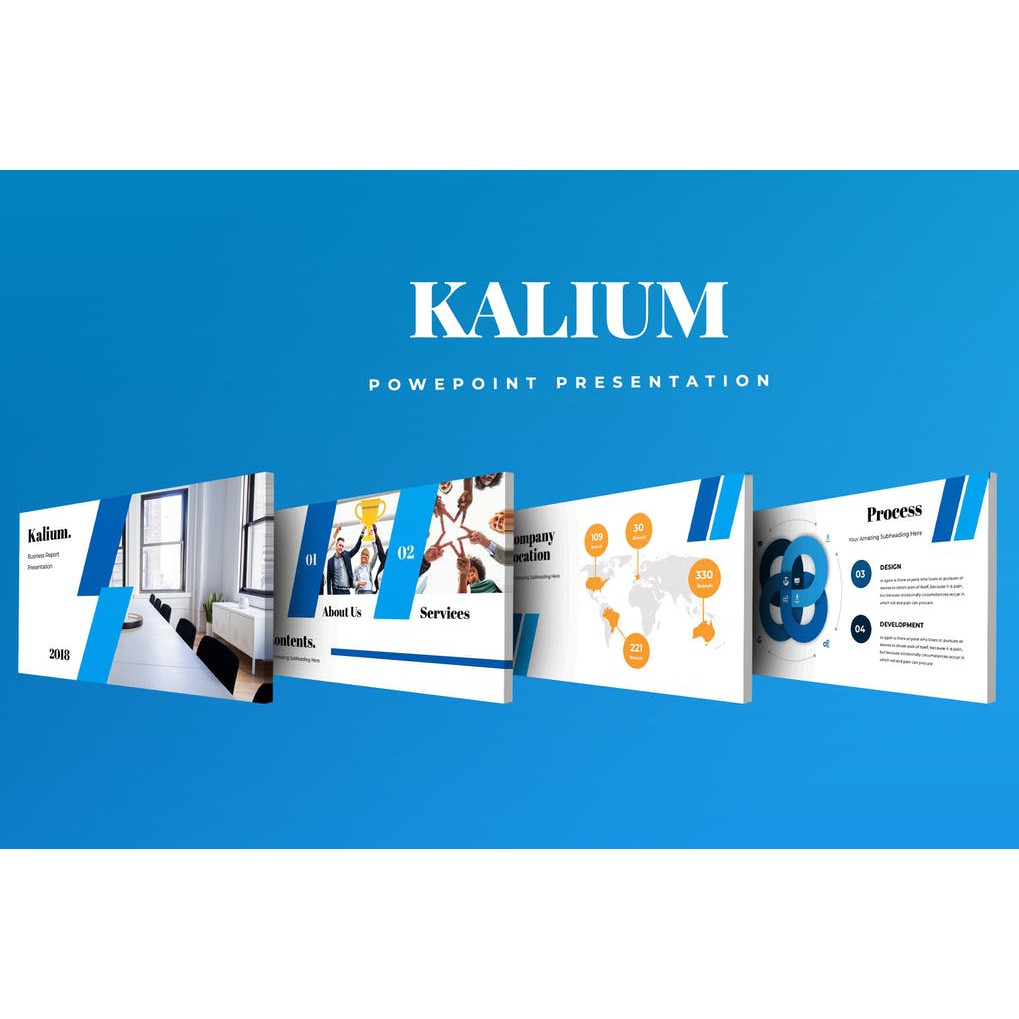 Jual Template Powerpoint: Kalium Corporate - 50 Kreatif Slide ...