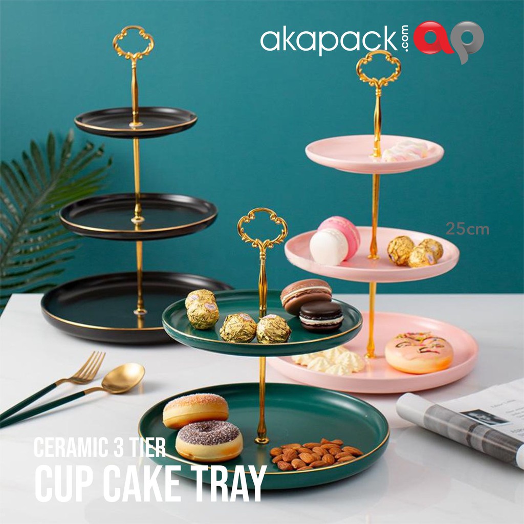 Jual Luxury 3 tingkat cupcake display Cupcakes Stand | Shopee Indonesia
