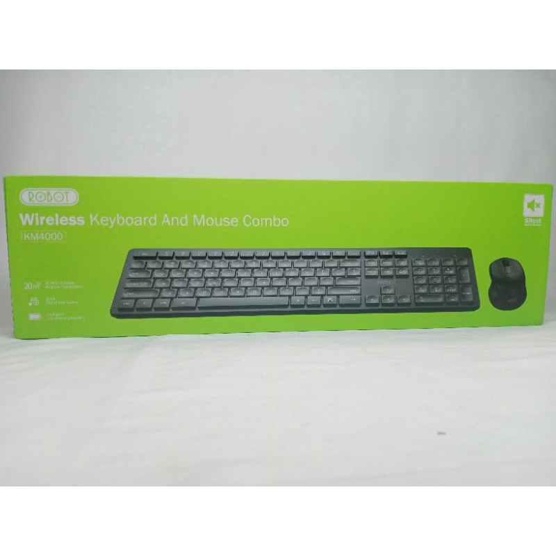 Jual KEYBOARD WIRELESS + MOUSE ROBOT COMBO ORIGINAL | Shopee Indonesia