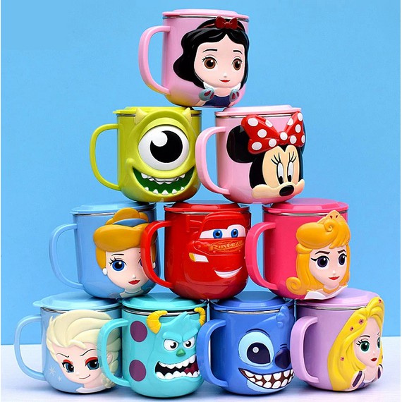 Jual ORIGINAL Disney Frozen stainless steel cup 300ml WD2088 | Shopee ...