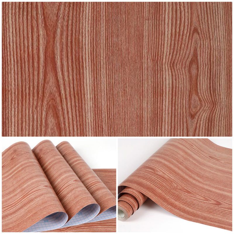 Jual Wallpaper Dinding Kayu Sticker Dinding Kayu Pernis Coklat Klasik
