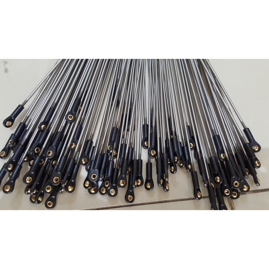 Jual Kawat pushrod 3mm x 30cm with ball joint RC pushrod kemudi rc boat ...