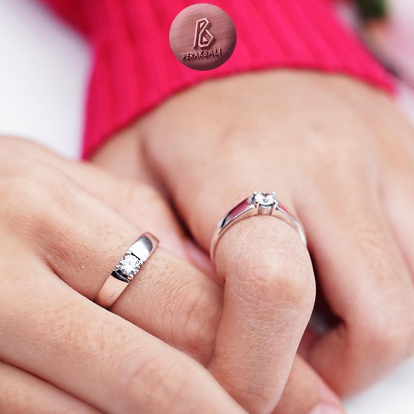 Jual Cincin Couple Perak 925 Asli Romansa Bening | Harga per 1 PCS ...