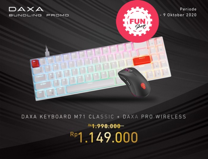 Jual Rexus Keyboard Gaming Daxa M71 Classic + Mouse Daxa Pro BUNDLING ...