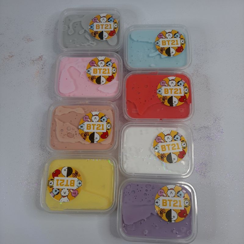 Jual BUY ONE GET ONE slime BT21 ukuran 200ml free slime ukuran 35 ml ...