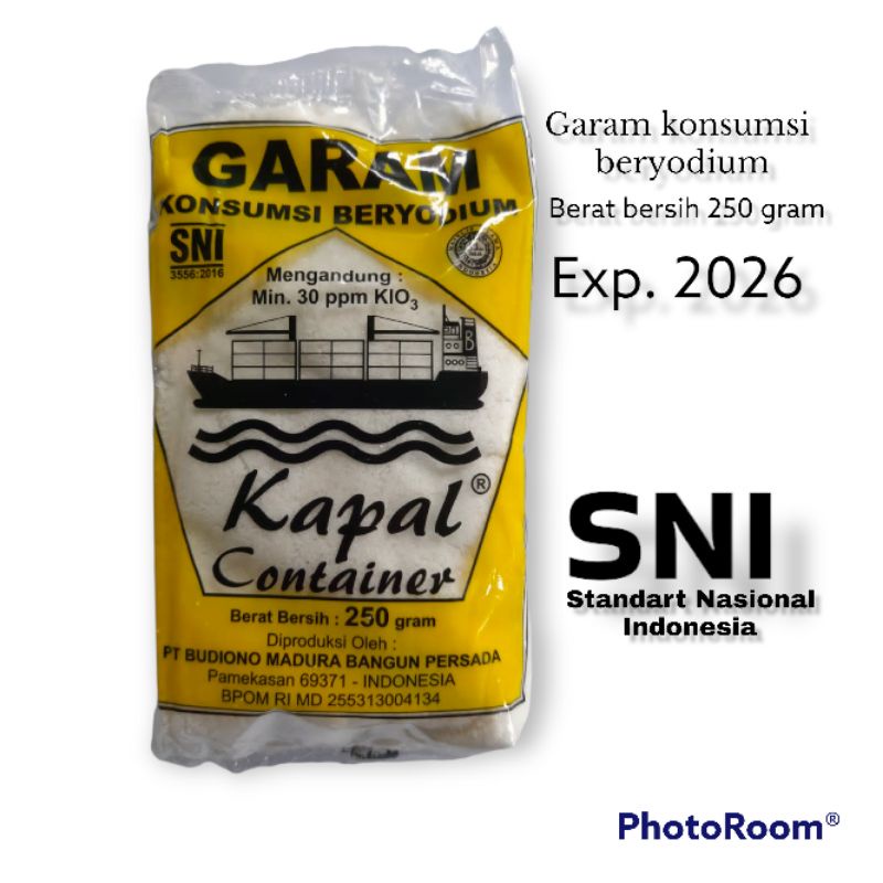 Jual Garam Cap Kapal 200 Gram | Garam Dapur Exp 2026 | Garam Beryodium ...