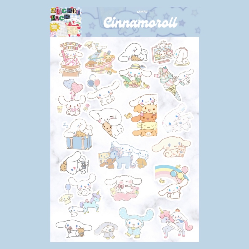 Jual Cinnamoroll Sticker Sheet | Shopee Indonesia