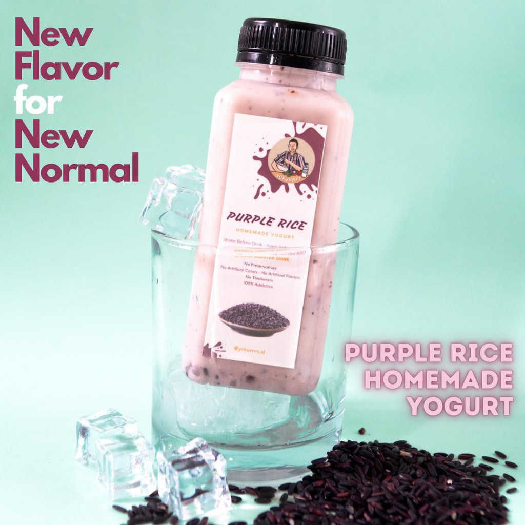 Jual Yokurrrt Purple Rice - Homemade Yogurt Yoghurt (250ml) | Shopee ...