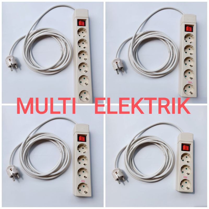 Jual stop kontak 3 4 5 6 lubang uticon saklar on off kabel 2 3 5 7 10 m meter | Shopee Indonesia