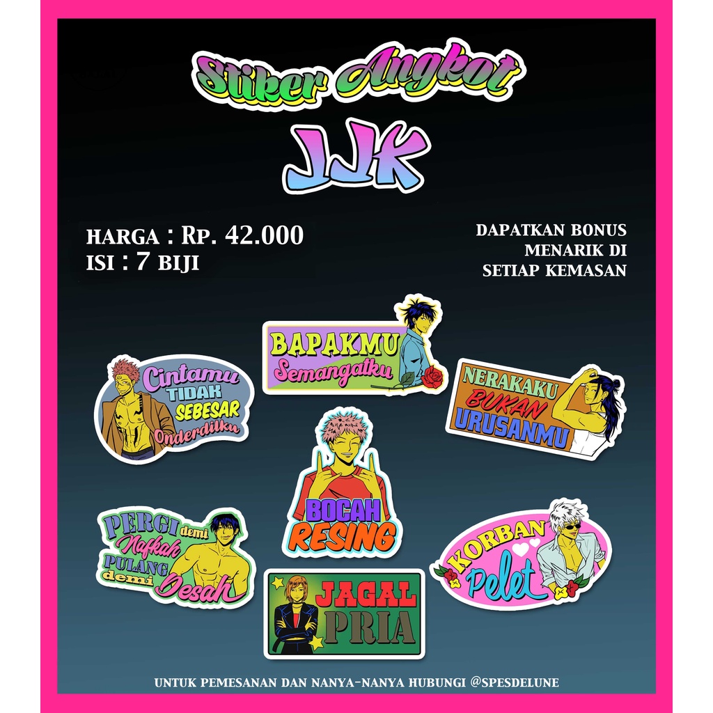 Jual Stiker Angkot Jujutsu Kaisen | Shopee Indonesia