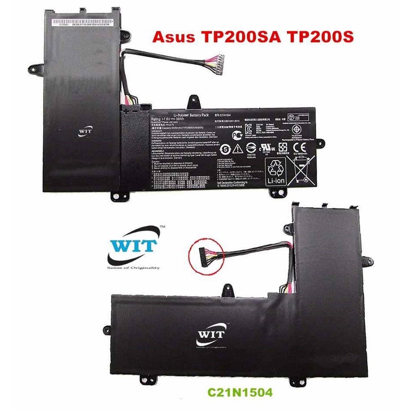 Jual BATERAI BATTERY ASUS TRANSFORMER BOOK FLIP TP200S TP200SA C21N1504 ...