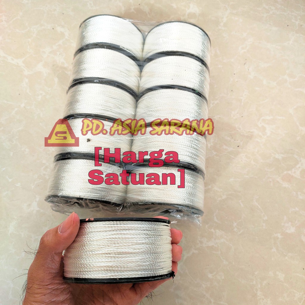 Jual [Satuan] Benang Nylon Tukang Bangunan / Tali Nilon Putih Roll ...