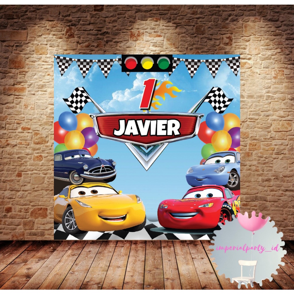 Jual Custom Backdrop Banner Spanduk Happy Birthday Cars Mobil Mcqueen 4 ...
