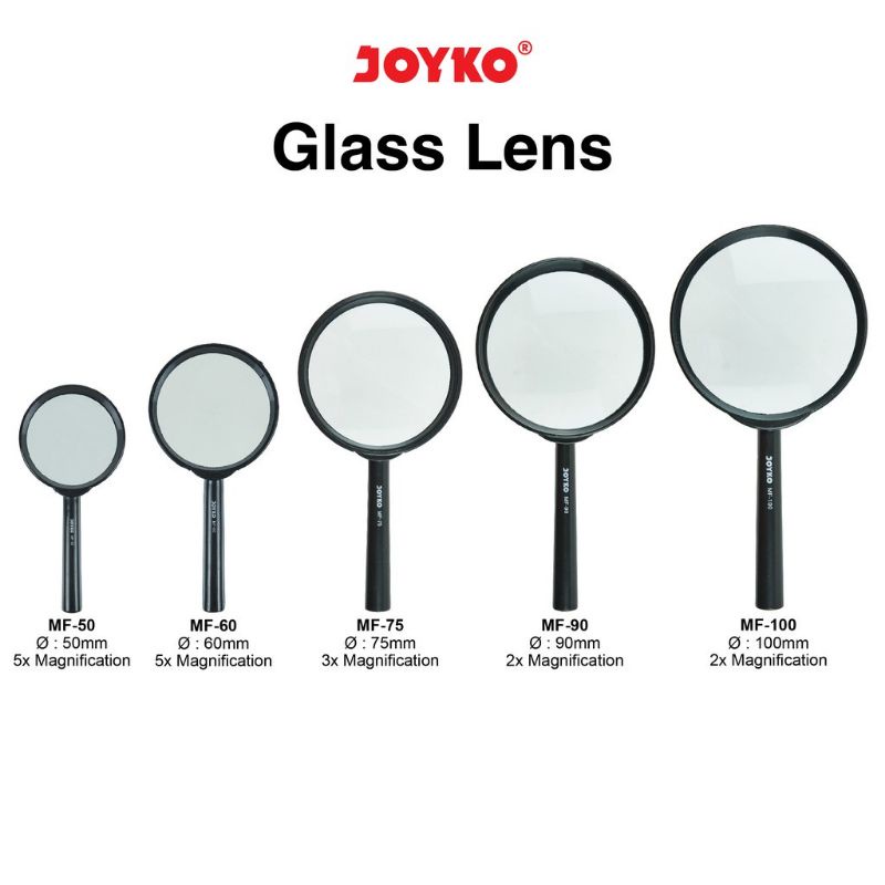 Jual Kaca Pembesar Lup Magnifier Joyko/Joy art 50 mm - 60 mm - 75 mm ...