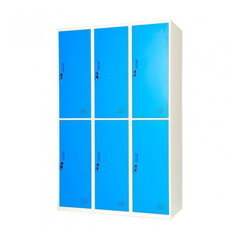 Jual Lemari Locker 6 Pintu Multi Coloumn Biru KRISBOW 10091458 | Shopee ...