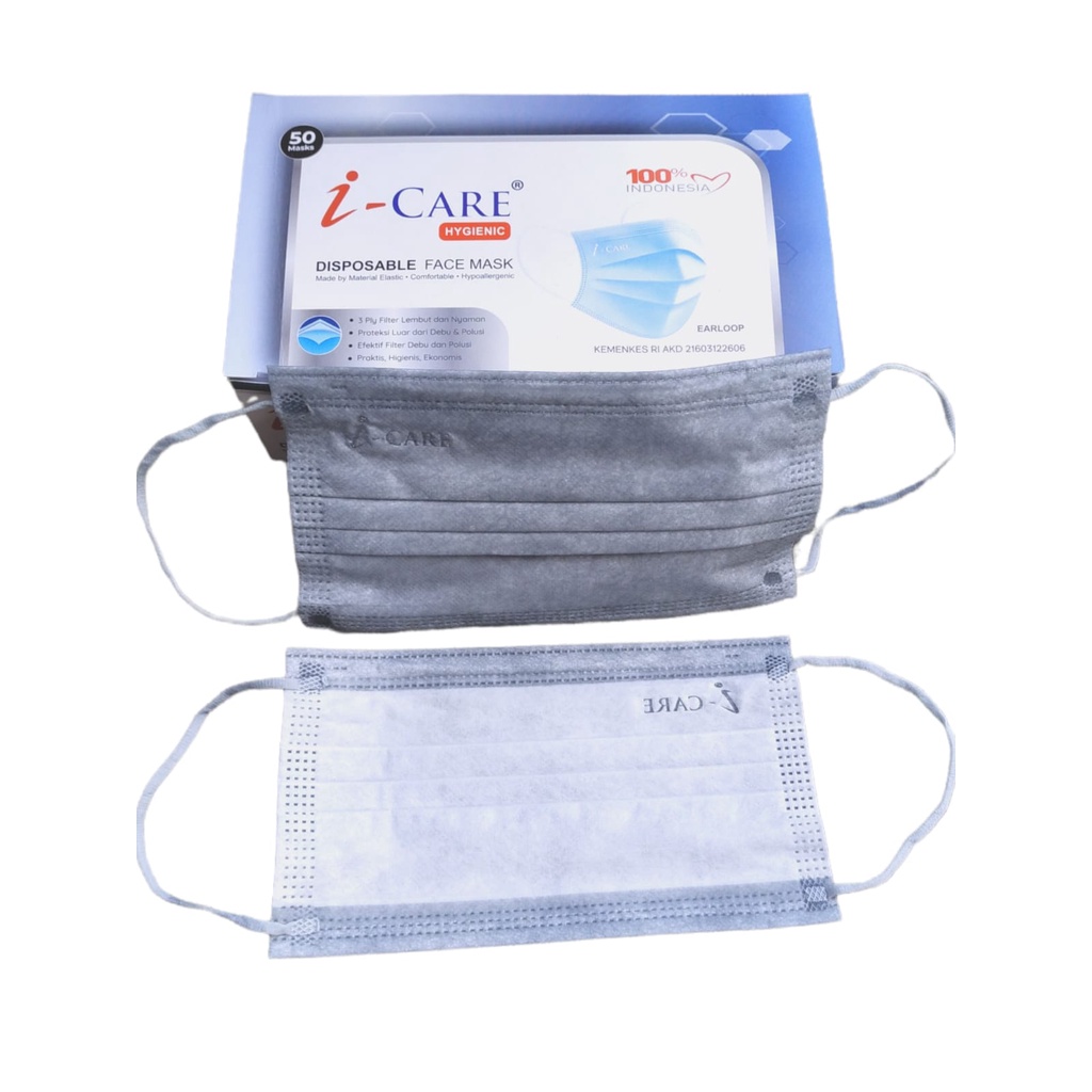 Jual Masker Disposable Face Mask iCare Warna 4Ply - | Shopee Indonesia