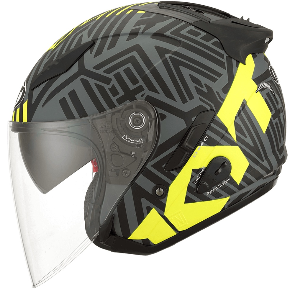 Jual HELM KYT GALAXY FLAT R NEON - MATT GORILLA GREY/YELLOW FLUO ...