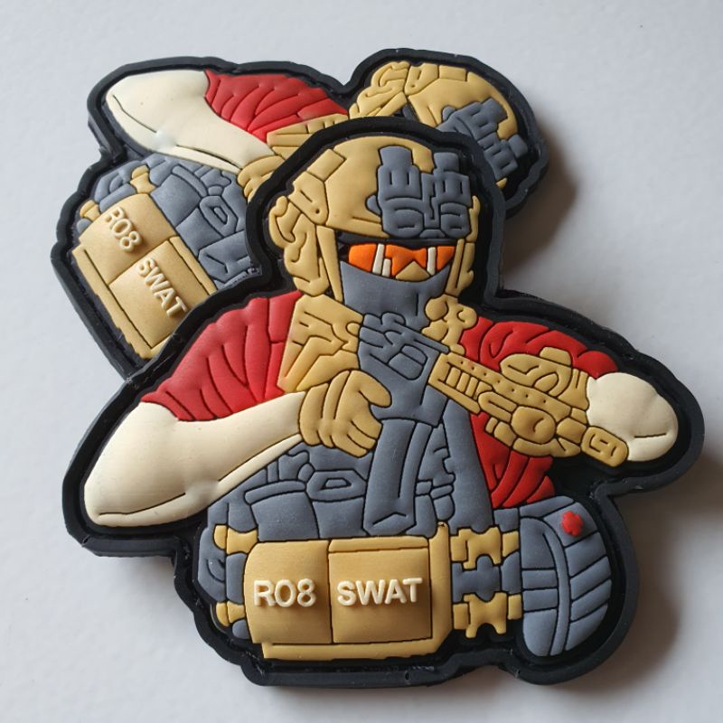 Jual patch rubber PVC 3D - patch rubber logo SWAT RO8 SNIPER WARRIOR ...