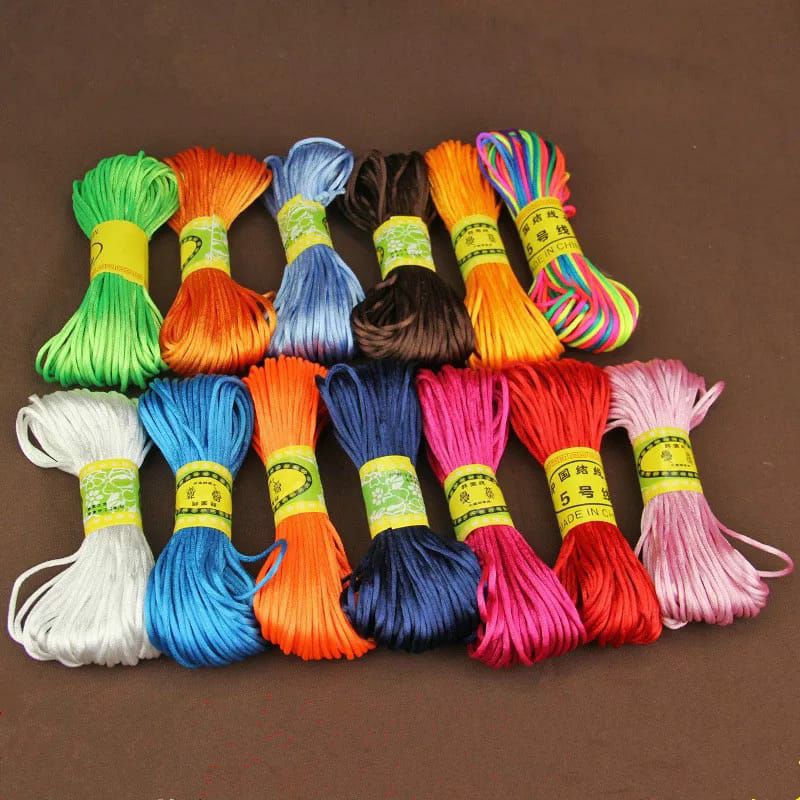 Jual Tali Satin 2mm Tali Satin Simpul China 10 meter | Shopee Indonesia