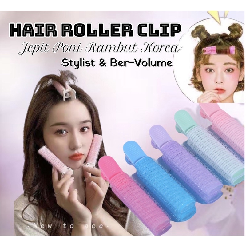 Jual AZ Jepitan Roll Rambut Korea Klip Poni Kembang Jepit Blow Rambut ...