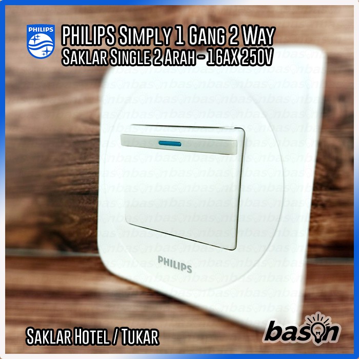 Jual PHILIPS Simply 1 Gang 2 Way | Saklar Hotel Single 2 Arah | Shopee ...