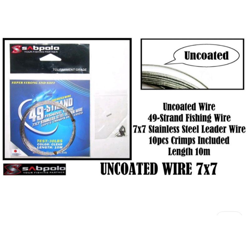 Jual Kawat selling /Wire Fishing sabpolo stainless steel panjang 10 Meter 49 standars (7X7 ...
