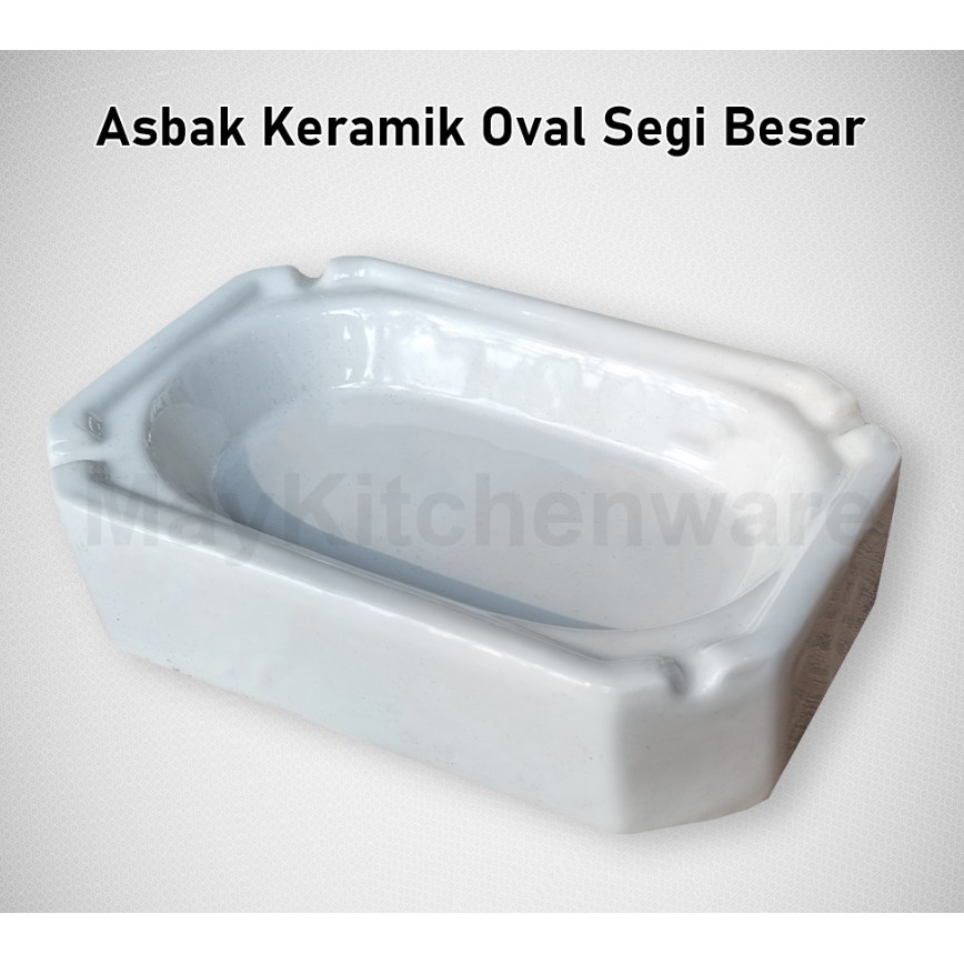 Jual Asbak Rokok Bulat Besar Jumbo Oval Unik Keramik Tebal Polos ...