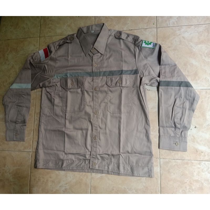 Jual baju seragam setelan cream proyek bengkel katelpak wearepack ...