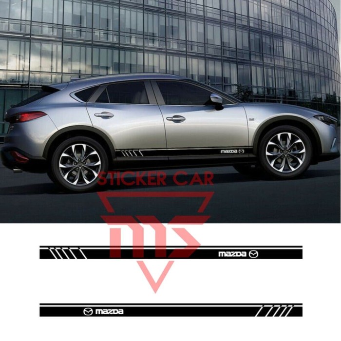 Jual stiker mazda sticker stripe mobil mazda body side cutting stiker ...